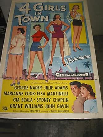 FOUR GIRLS IN TOWN/ ORIG. U.S. ONE SHEET MOVIE POSTER (GIA SCALA/JULIE ...