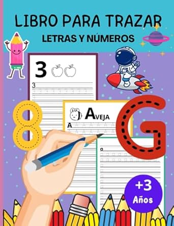 Libro para aprender a trazar letras y números: Aprender a escribir ...