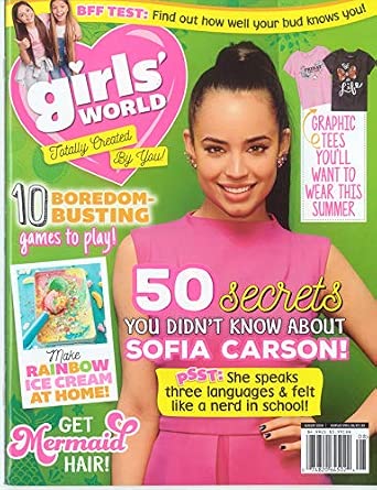 GIRLS' WORLD MAGAZINE - AUGUST 2020 - SOFIA CARSON: Amazon.com: Books