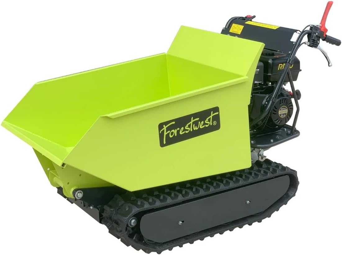 Forestwest 11080B Wheelbarrow, 500KG Motorised Track Wheelbarrow with ...