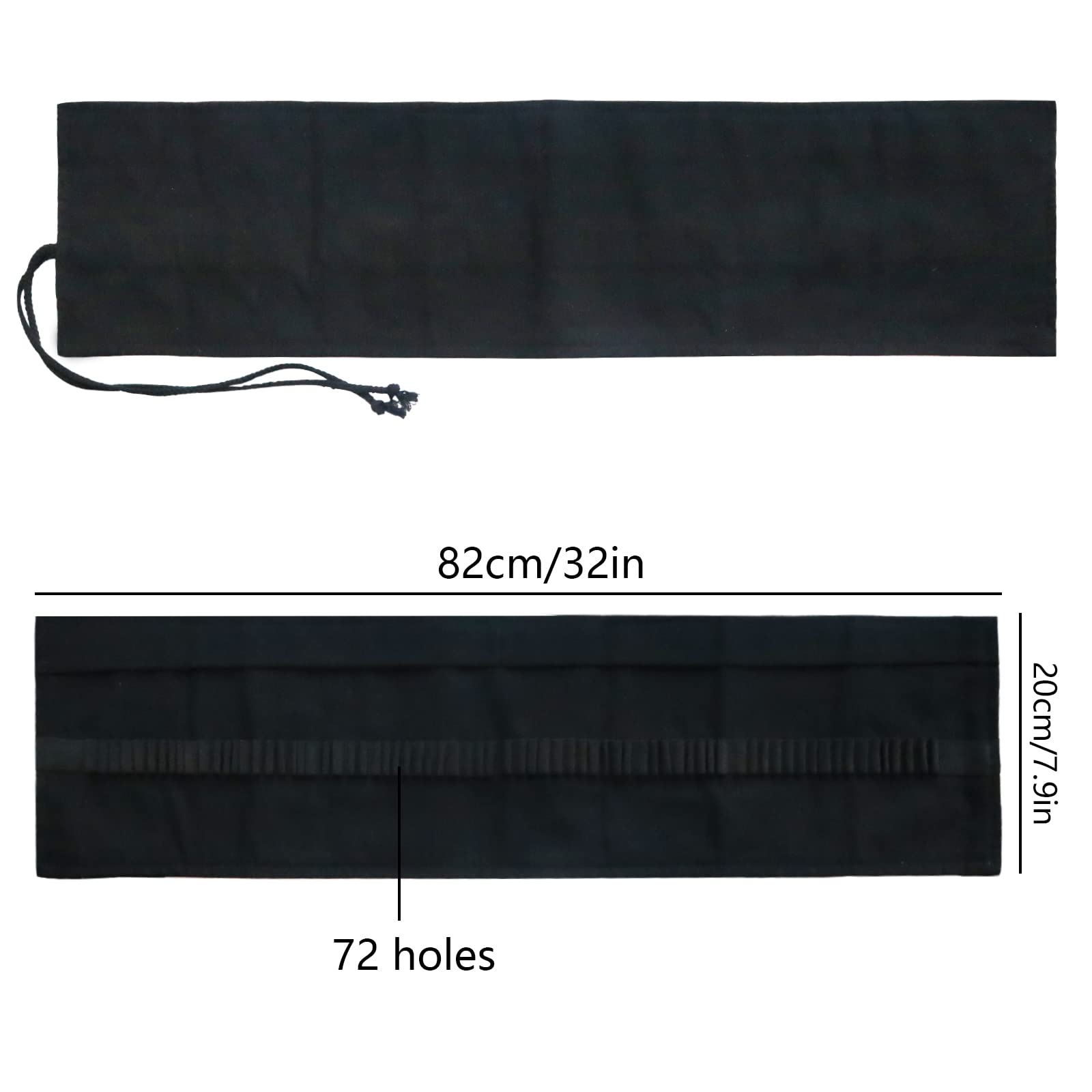 Snapklik.com : Yitexin 72 Slots Canvas Pencil Roll Wrap, Handmade Roll ...
