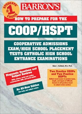 Amazon.com: Barron's How to Prepare for the Coop/Hspt (BARRON'S HOW TO ...