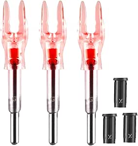 Amazon.com : KEAUP G/4.2mm Lighted Nocks for Arrows with .165".204" Inside Diameter 3PCS with X ...