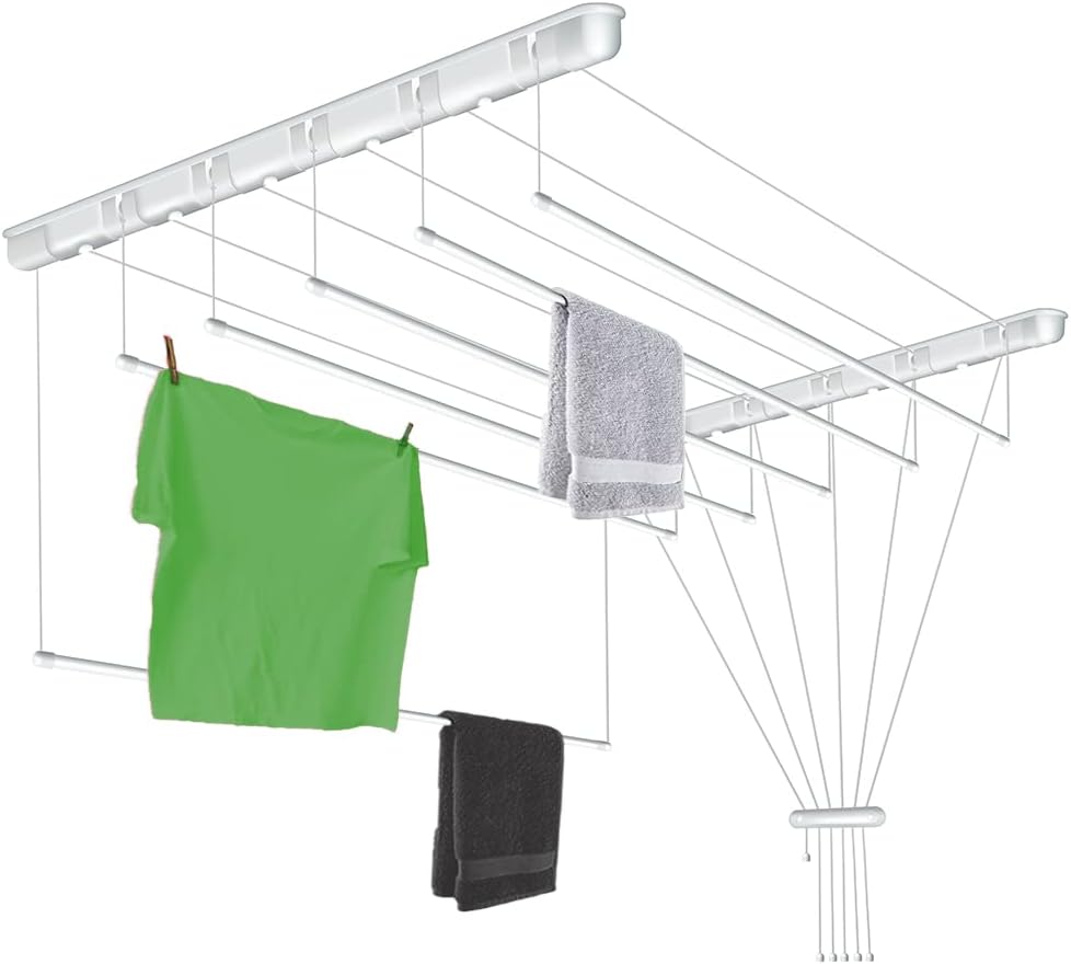 Erica Ceiling Airer 100x50cm - Ceiling Clothes Drying Rack - Laundry ...