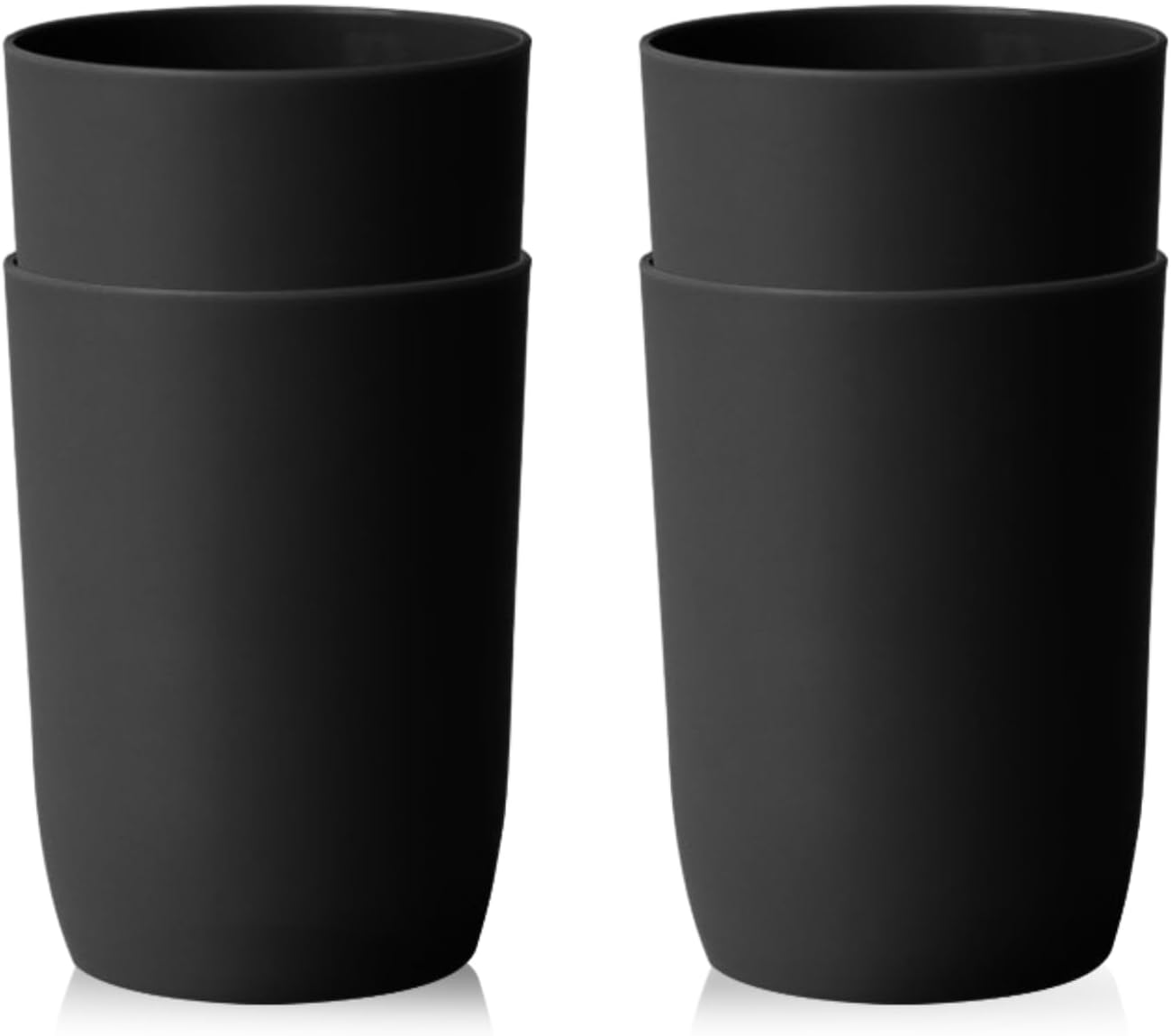 Qulable Plastic Cups Reusable Unbreakable Tumblers, Set of 4 Travel ...