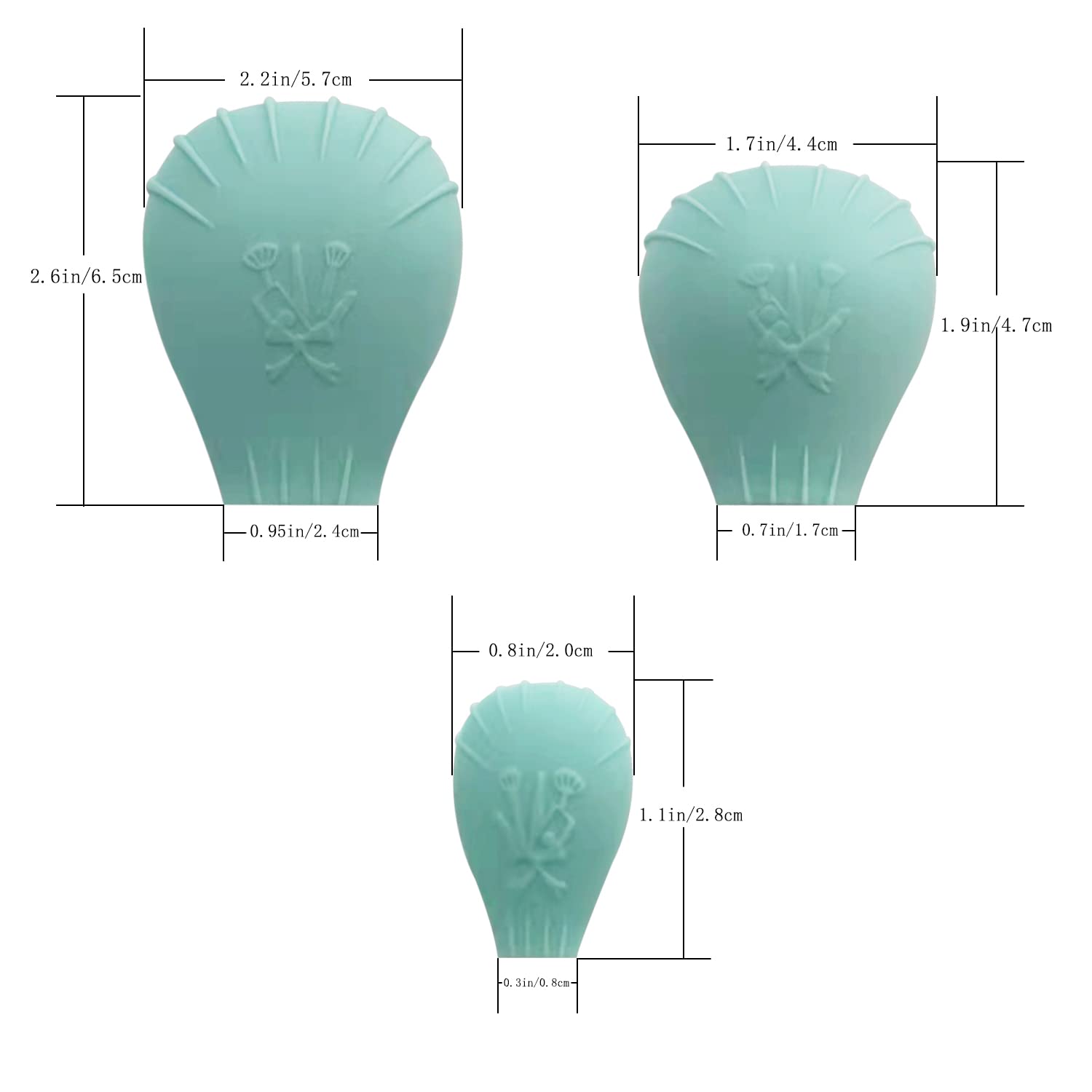 LORMAY 4 fundas de silicona para brochas de maquillaje, burbujas para ...