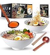 Amazon.com: Ramen Bowls Set of Plastic,2 Sets of 20oz Double-sided ...