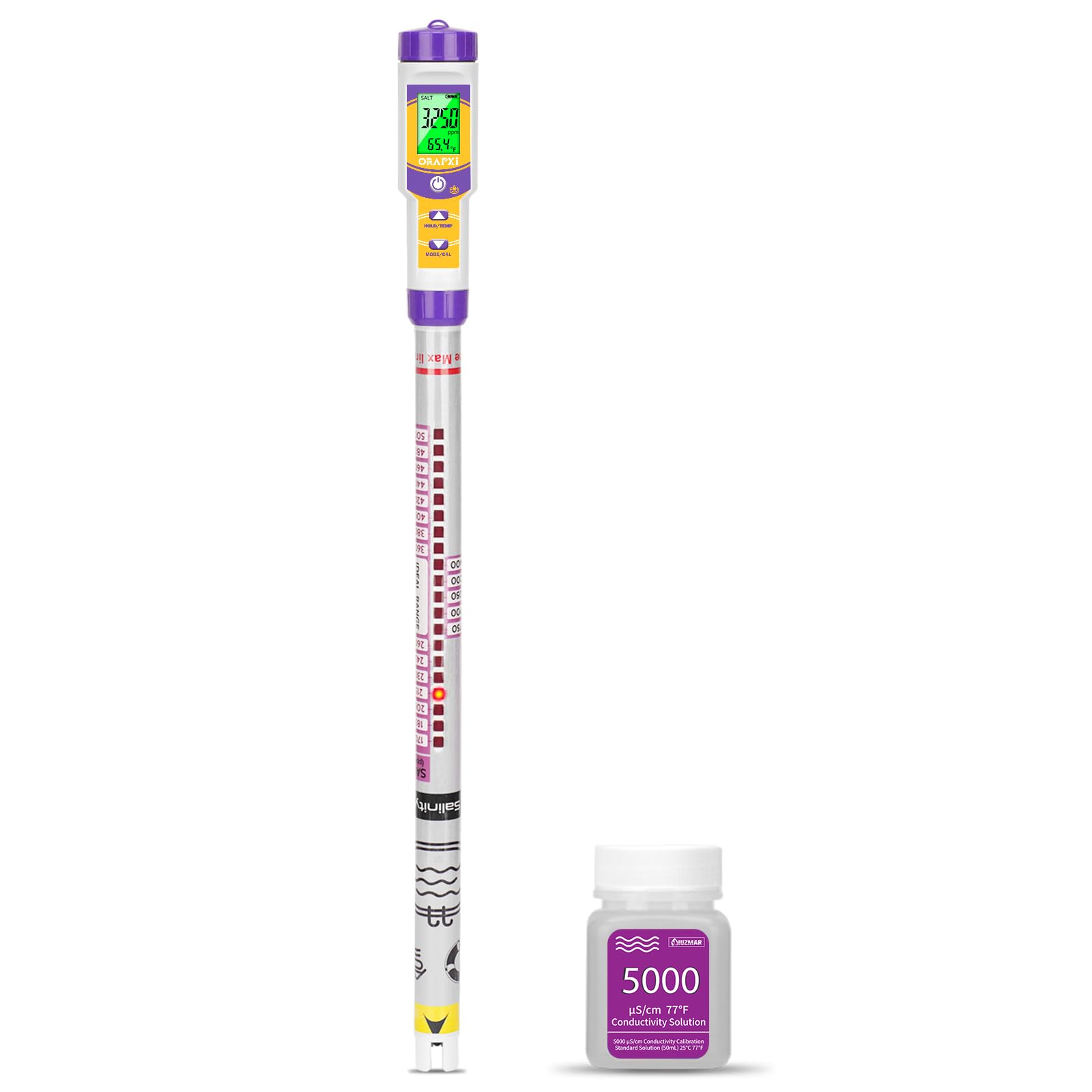 Amazon.com: ORAPXI Digital Salinity Tester Pool Salt Meter Truncheon ...