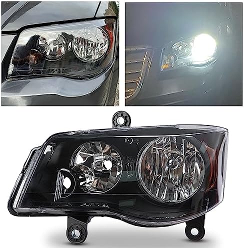 Amazon.com: WEELMOTO Headlights Assembly For 2008-2016 Chrysler Town ...