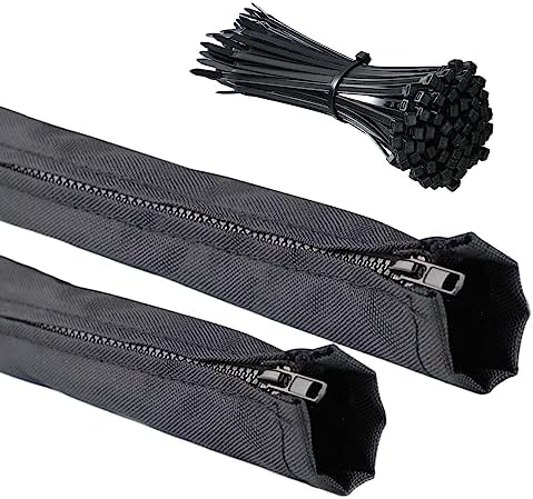 Amazon.com: 2pcs Zippered Rigging Sleeve 47'' Long with 100pcs Cable ...