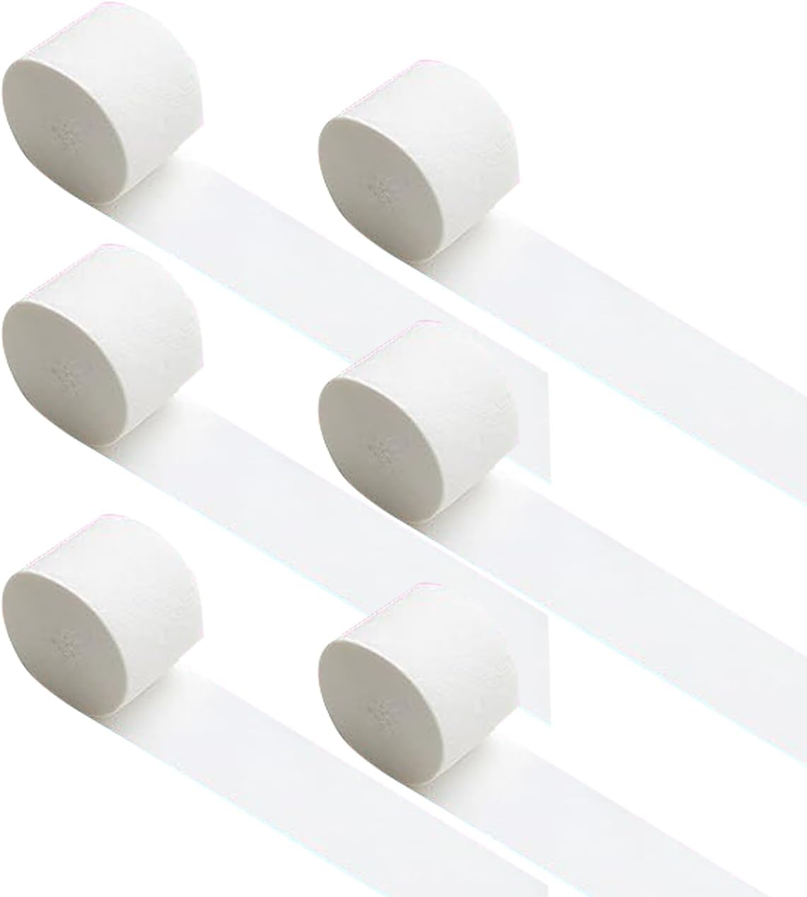 Amazon.com: XIKSXITN 6 Rolls White Crepe Paper Streamers-White ...