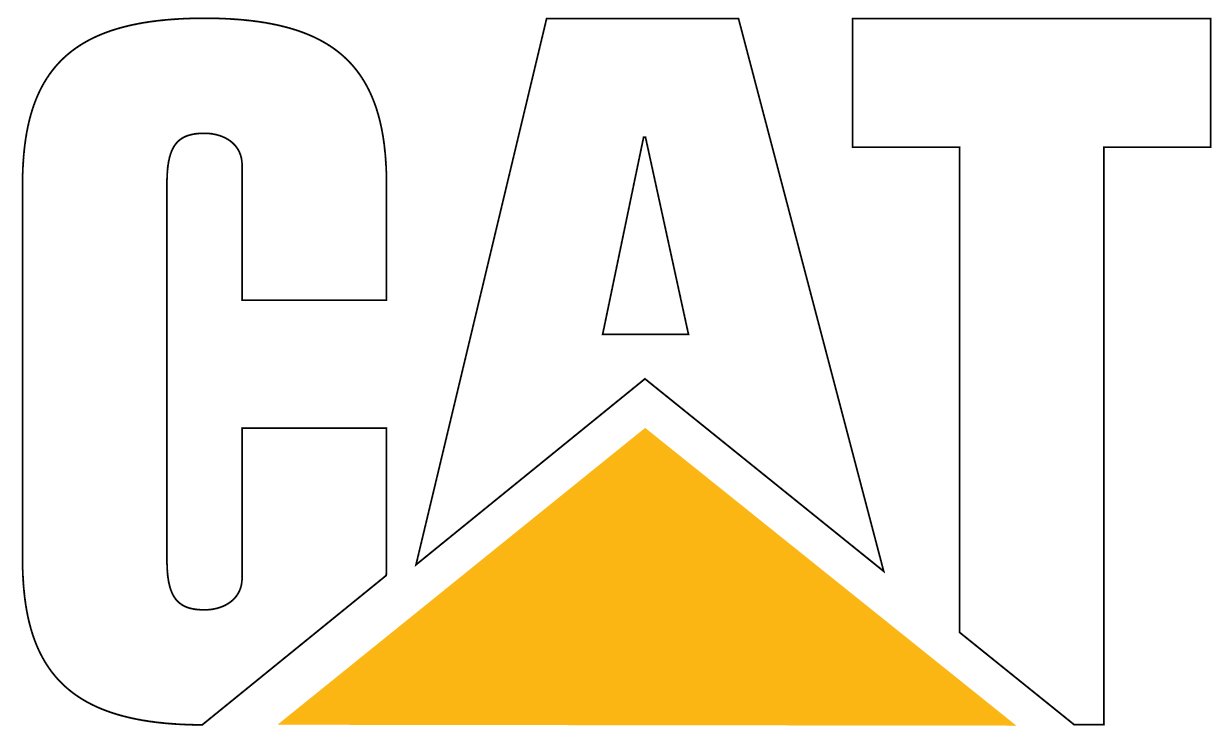 Caterpillar CAT Logo Full color vinyl decal sticker 11" X 6.8" (6” X 3. ...