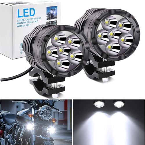 Amazon.com: LEDUR D2 Motorcycle Auxiliary Lights Kit Spot LED Driving Fog Lights with Switch ...