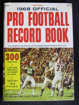 1968 NFL & AFL Pro Football Record Book: Editors of Complete Sports ...