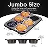 Amazon.com: Wrenbury Jumbo Muffin Pan 6 Cup - Nonstick XL Deep Muffin ...