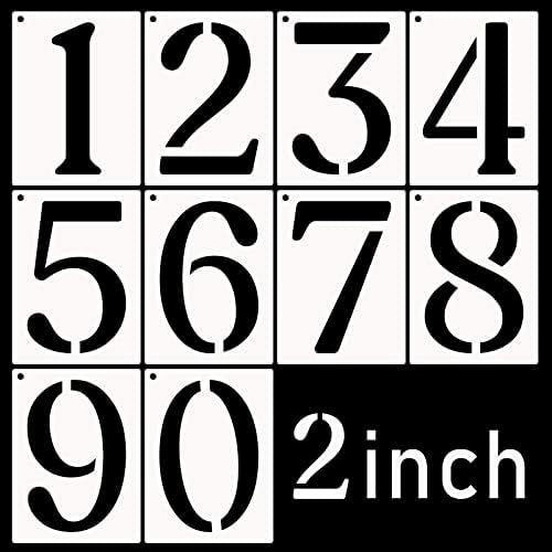 Amazon.com : DXCYZ 4 Inch Large Number Stencils Kit 0-9 Address Number ...