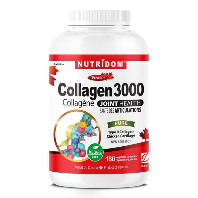 Nutridom Chicken Cartilage Collagen 500mg, Type II, Hydrolyzed ...