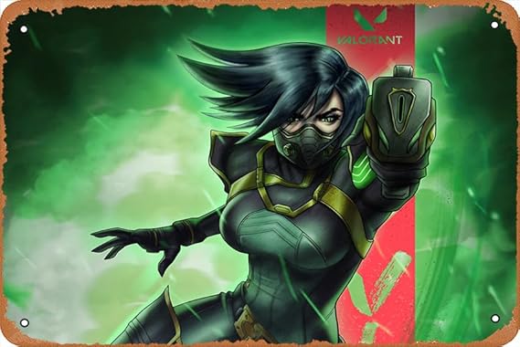 Amazon.com : Viper, Valorant Game Poster Vintage Tin Sign Home Wall ...