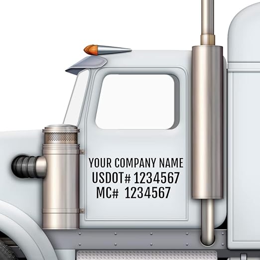 Amazon.com: USDOT Truck Decal - 3 Lines US DOT Numbers - Department of ...