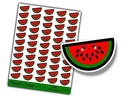 Kawaii Watermelon Stickers – Cute Watermelon Slices Sticker Sheet ...