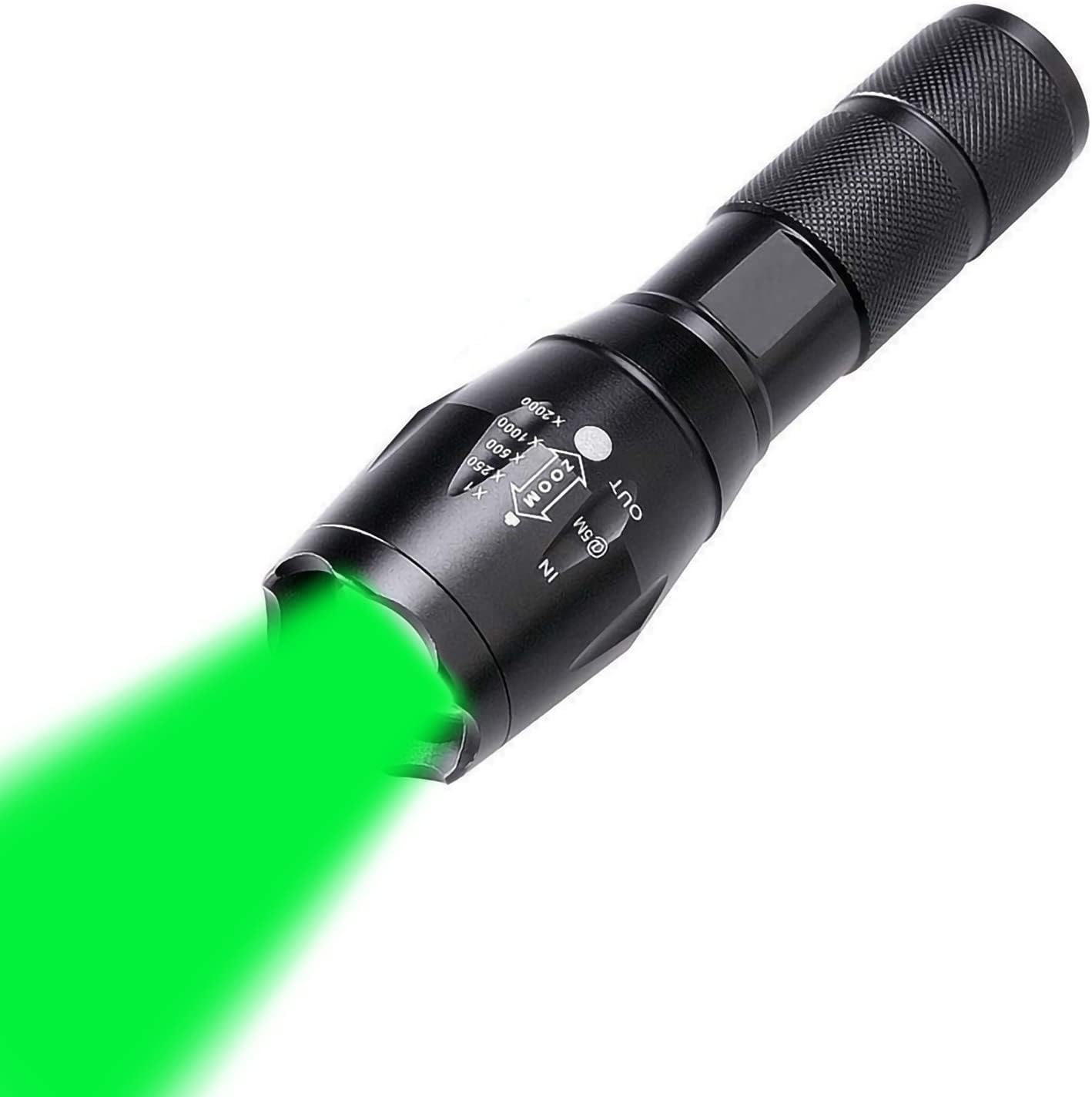 Amazon.com: Ulako Single 1 Mode Zoomable LED 150 Yard Green Light ...