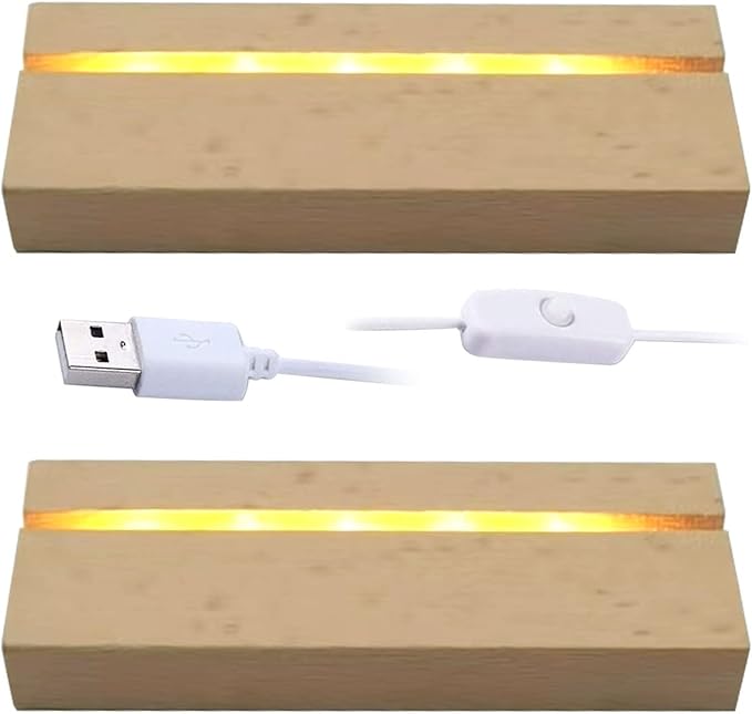 Amazon.com: CDIYTOOL 110mm Rectangle Display Pedestal, Led Wood Display ...