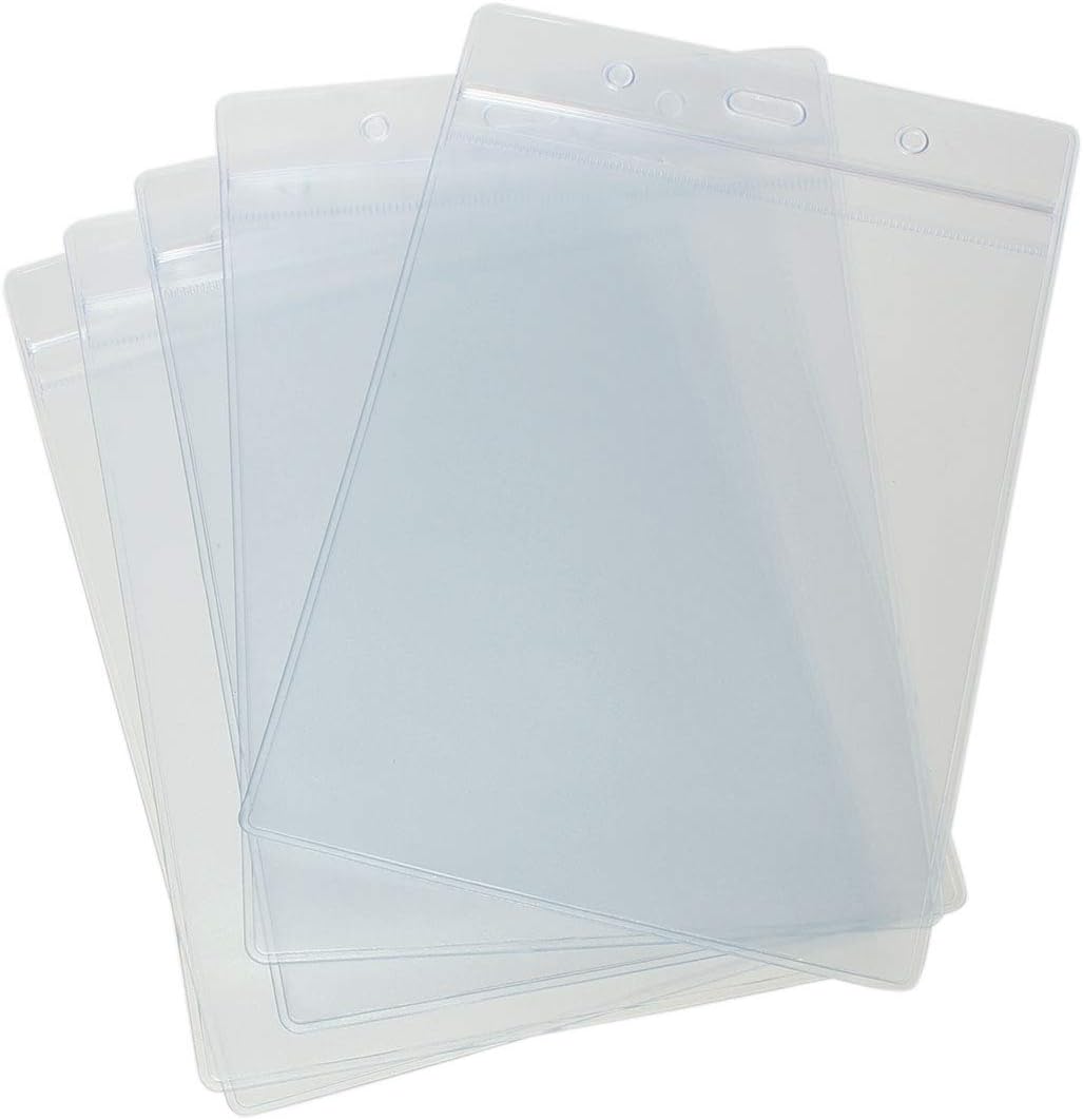 CKB Ltd 100x Conference Extra Large Horizontal Clear ID Badge Card ...