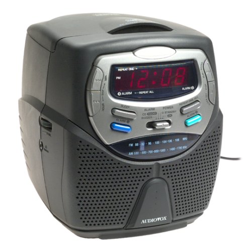 Audiovox CE250 AM/FM Stereo Clock Radio with CD Player with Dual Alarm ...