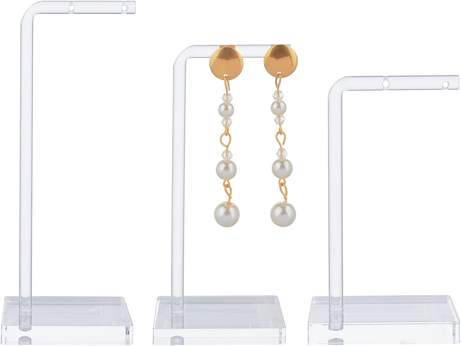 Amazon.com: GemeShou 2pcs Acrylic earring display stands for selling, Clear earring holder ...