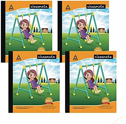 Classmate Notebook - Single Line, 92 Pages, 190 mm x 155 mm - Pack Of 4 ...