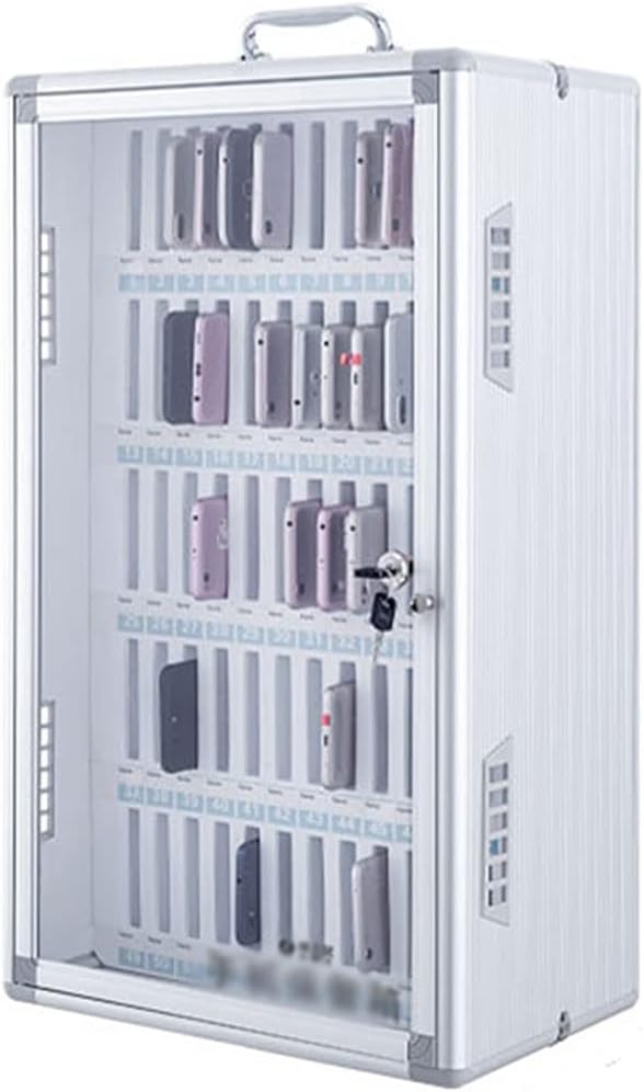 Cell Phones Storage Cabinet 36/48/60 Slots Mobile Storage Box Aluminum ...