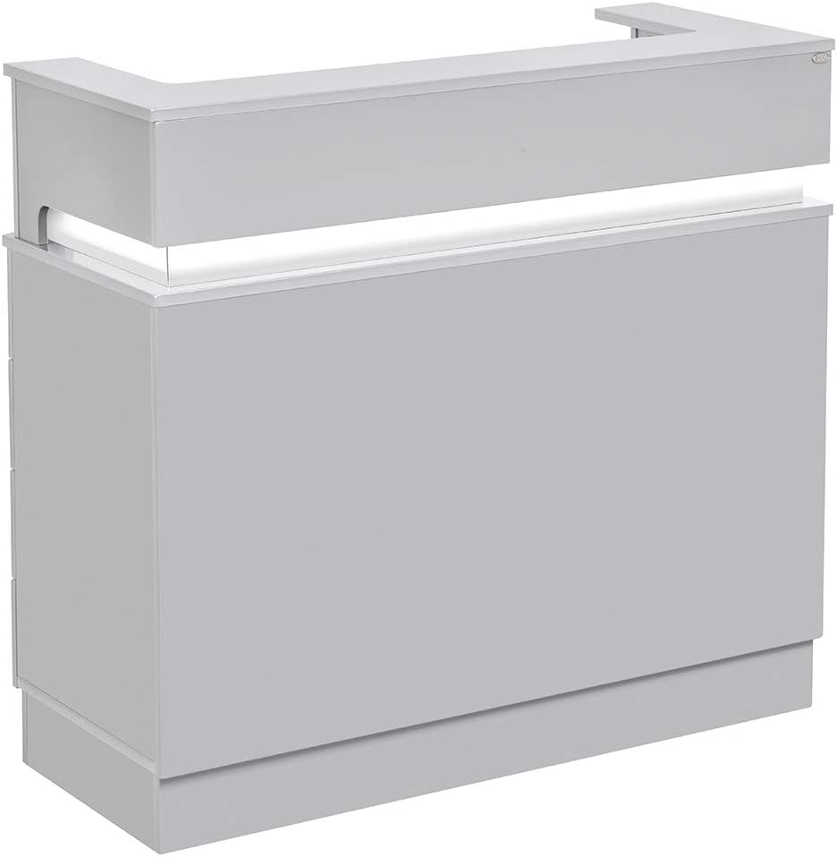 Amazon.com: LED Illuminated Curved Reception Desk Reception Area ...