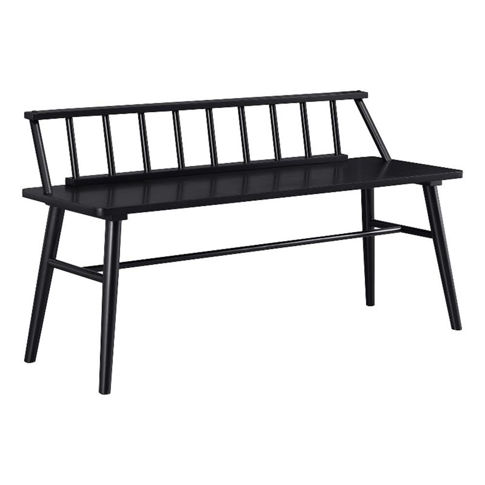 Amazon.com: Pemberly Row Modern 47" Low Back Solid Wood Spindle Bench ...