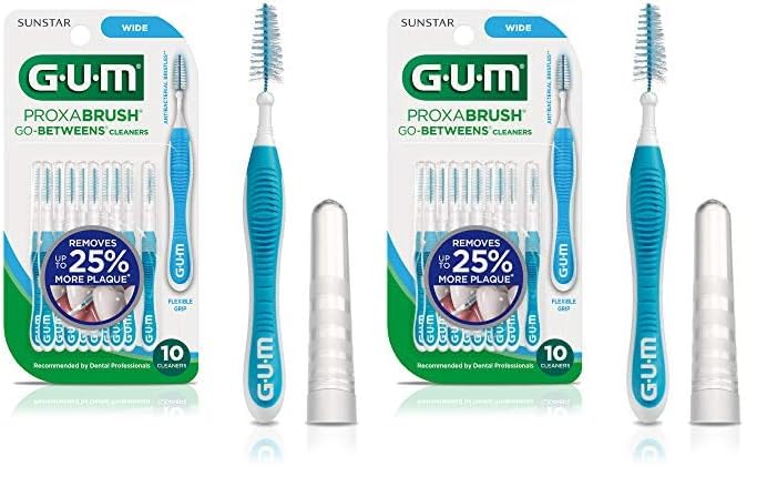 Amazon.com: GUM Proxabrush Go-Betweens Interdental Brushes, Wide ...