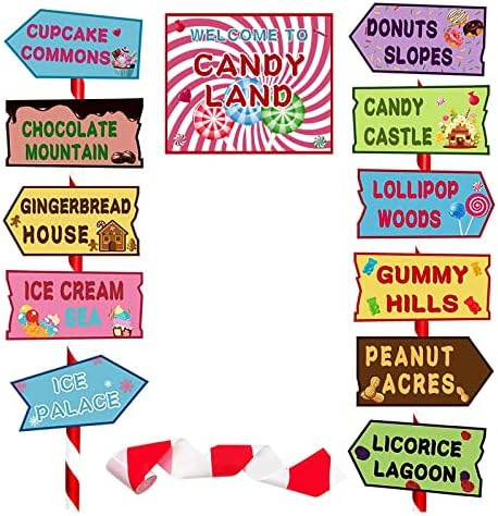 Amazon.com: HOWAF Lollipop Party Arrow 20 Pieces Candy Land Welcome ...