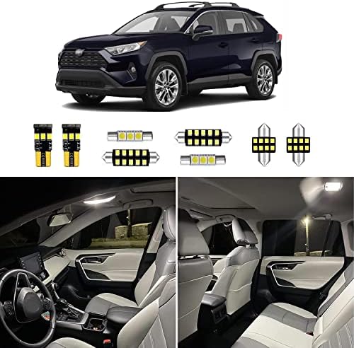 8pcs RAV4 Interior LED Lights Replacement for 2006-2015 2016 2017 2018 ...