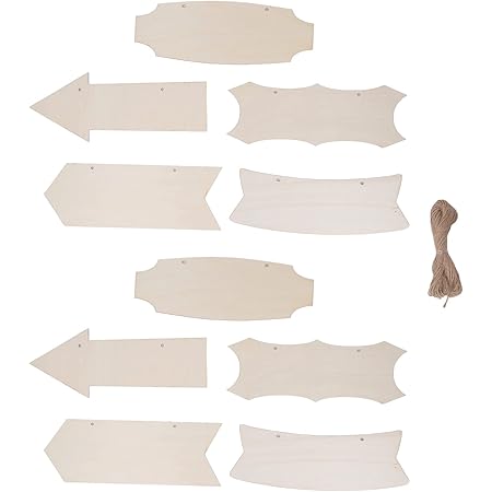 Amazon.com: 20pcs Arrow Wood Signs Blank Wooden Plaque Arrow Shape ...