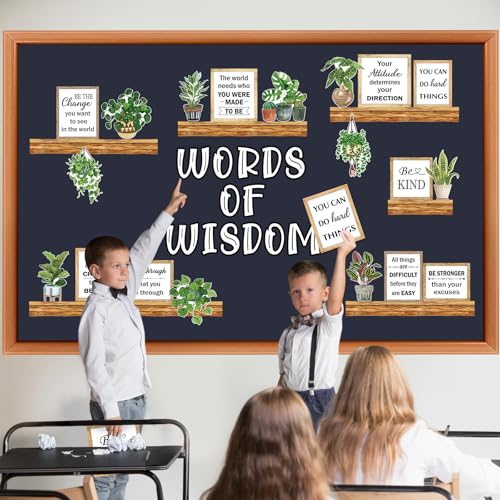 Snapklik.com : 44 Pcs Plant Motivational Bulletin Board Set Greenery ...