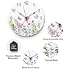 Amazon.com: Wildflower Butterfly Flowers Summer PVC Wall Clock Silent ...