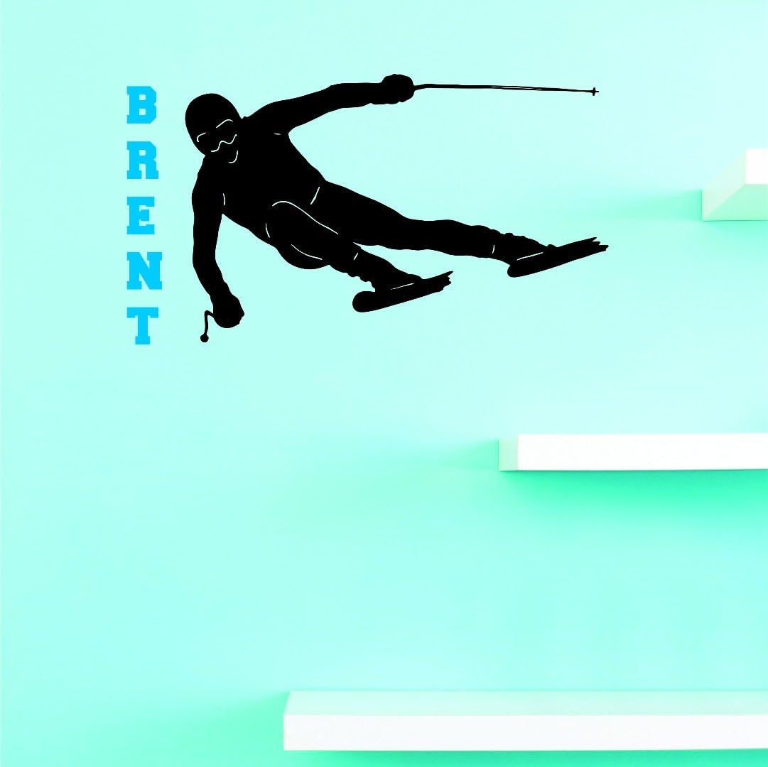 Amazon.com: PERSONALIZED Custom Name Sideways Skiing Teen Bedroom Kids ...