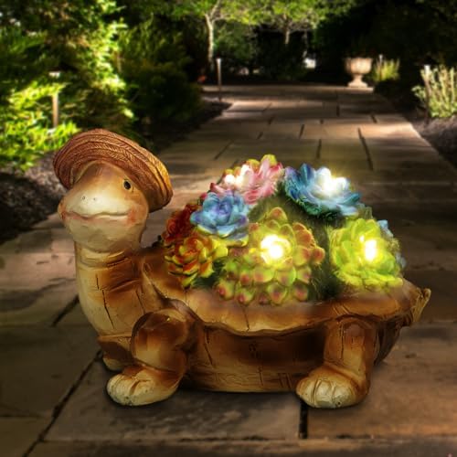 Vasesun Solar Turtle Garden Statue Lights for Outdoor Decor with ...