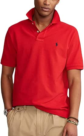 Polo Ralph Lauren Classic Fit Mesh Polo Racing Red 1 SM at Amazon Men’s ...