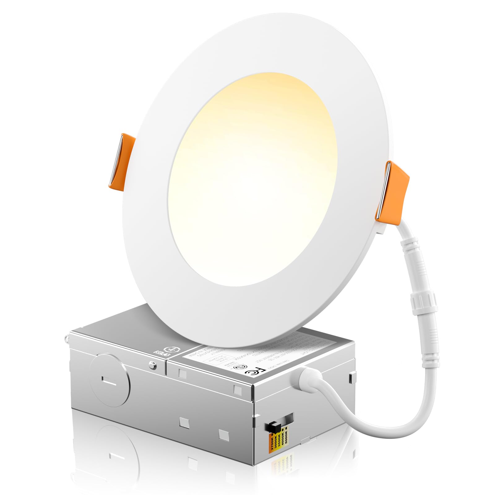 FREELICHT 1 Pack 4 Inch 5CCT Ultra-Thin LED Recessed Ceiling Light with ...