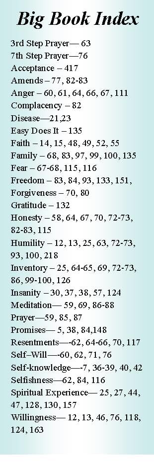 Amazon.com: Alcoholics Anonymous Big Book Index Bookmarks (5) : Office ...