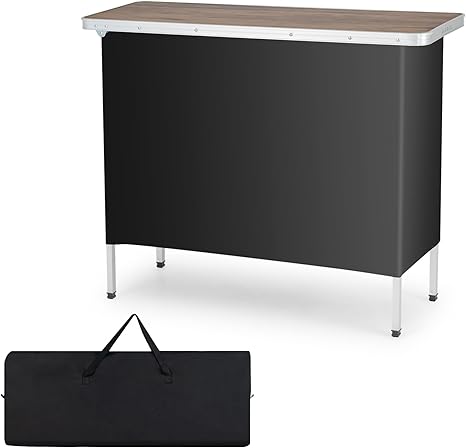 Amazon.com: COSTWAY Portable Bar Table for Events, 43.5” x 15” x 34.5 ...