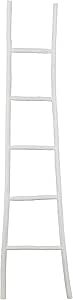Amazon.com: Deco 79 Wood Handmade Slanted Ladder with Wider Base, 18" x ...
