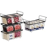 iSPECLE Chest Freezer Organizer - 4 Pack Stackable Freezer Baskets for ...