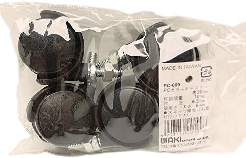 Amazon | WAKI PCカラーキャスター 黒 30mm PC-009 | キャスター