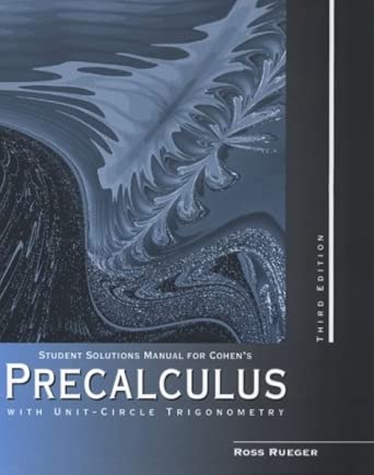 Amazon.com: Precalculus With Unit Circle Trigonometry: 9780534352776 ...