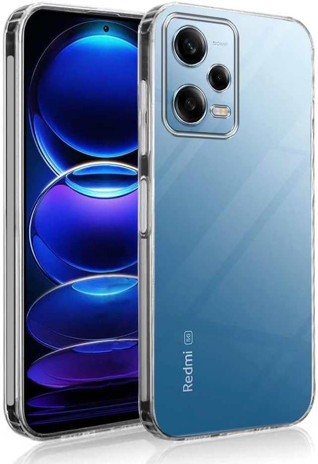 Jkobi Back Cover for Redmi 12 5G (Silicone Clear Shockproof Case with ...